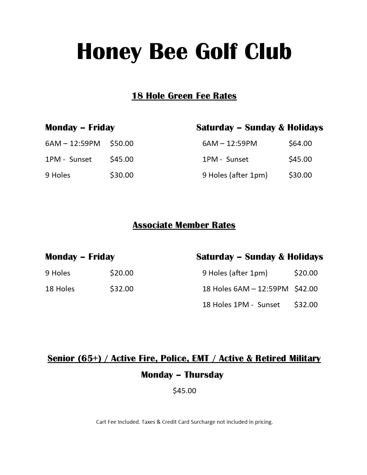 - Honey Bee Golf Club